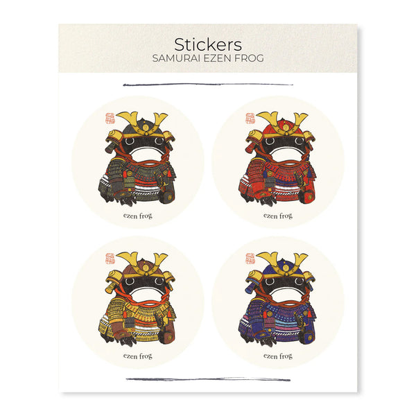 Samurai Ezen Frog - Sticker Set – Royal Armouries Museum Shop