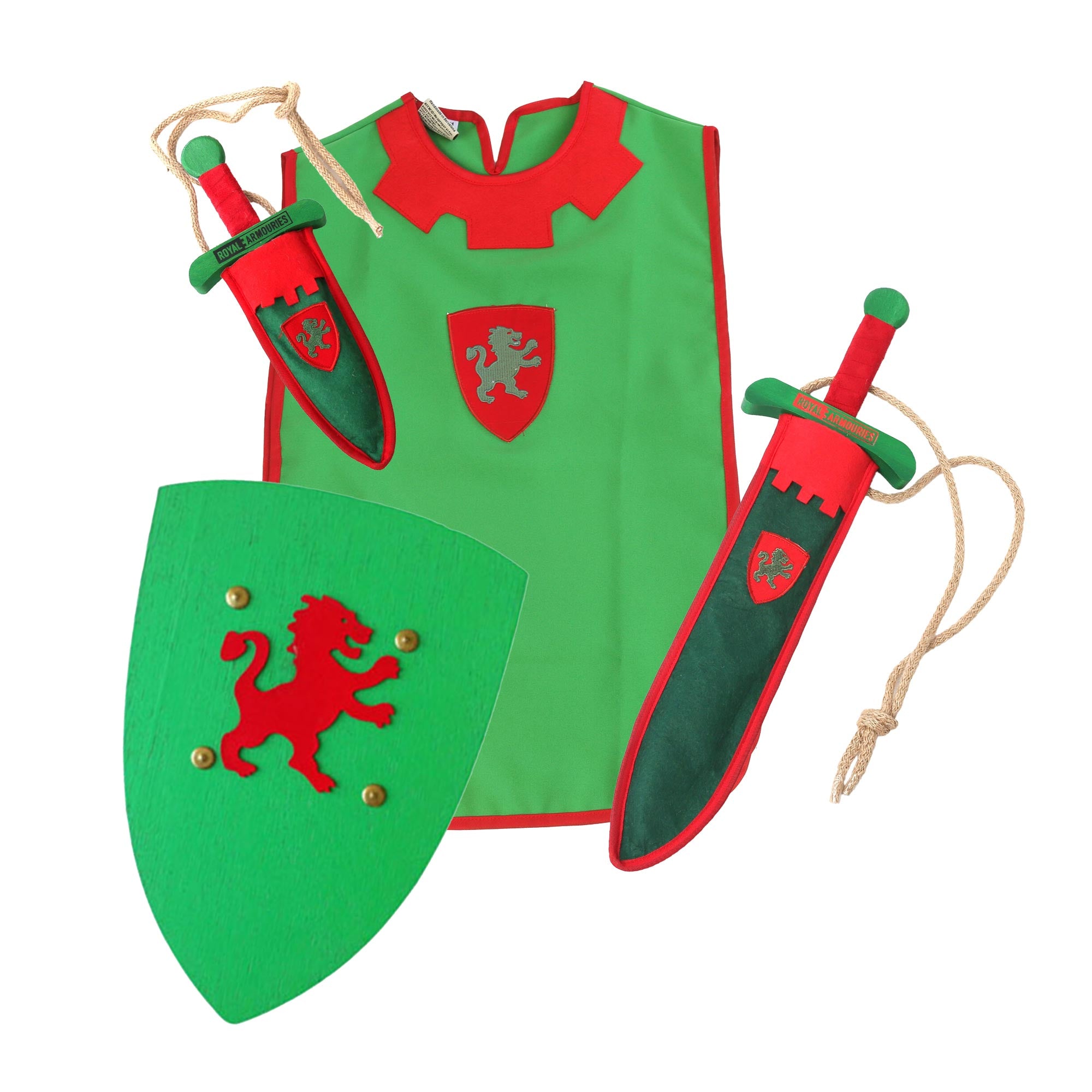 Green Dress Up Knight - Tabard, Shield, Dagger and Sword – Royal ...