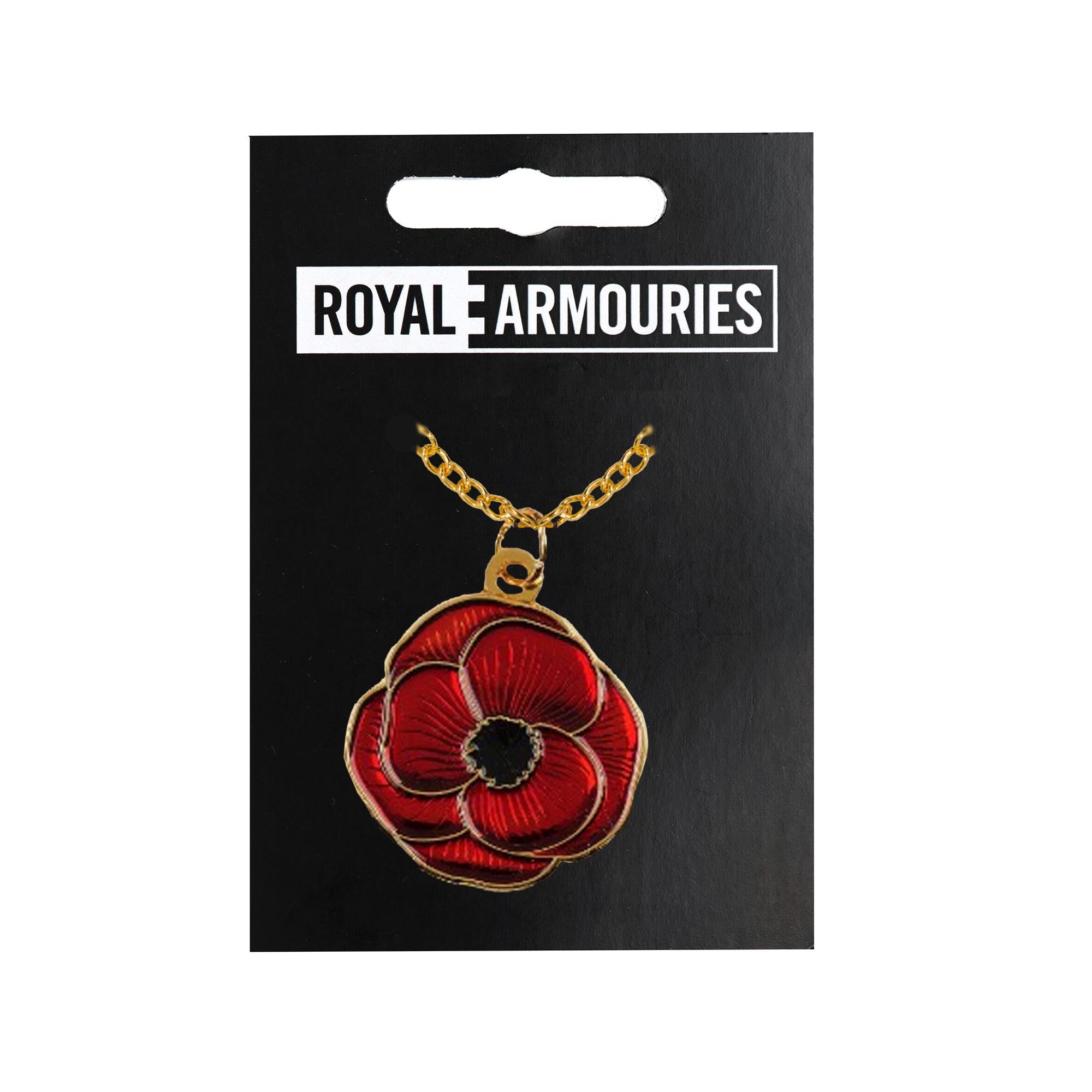 Enamel Poppy Pendant with Chain – Royal Armouries Museum Shop