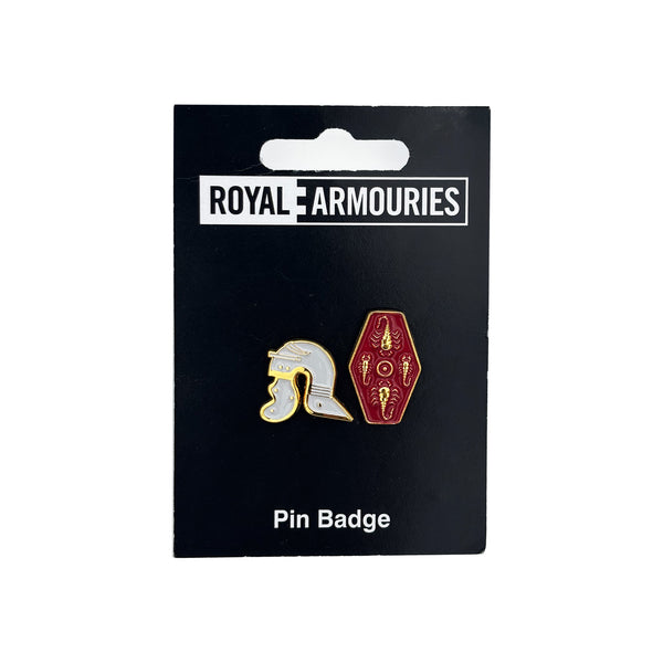 Roman Double Helmet & Shield 3D Pin Badge – Royal Armouries Museum Shop