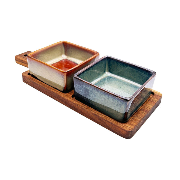 2 Snack Dishes on Tray - Square – Royal Armouries Museum Shop